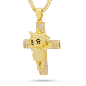 Chief Keef x King Ice Glo Life Cross Necklace dresssdfg5jfbarn